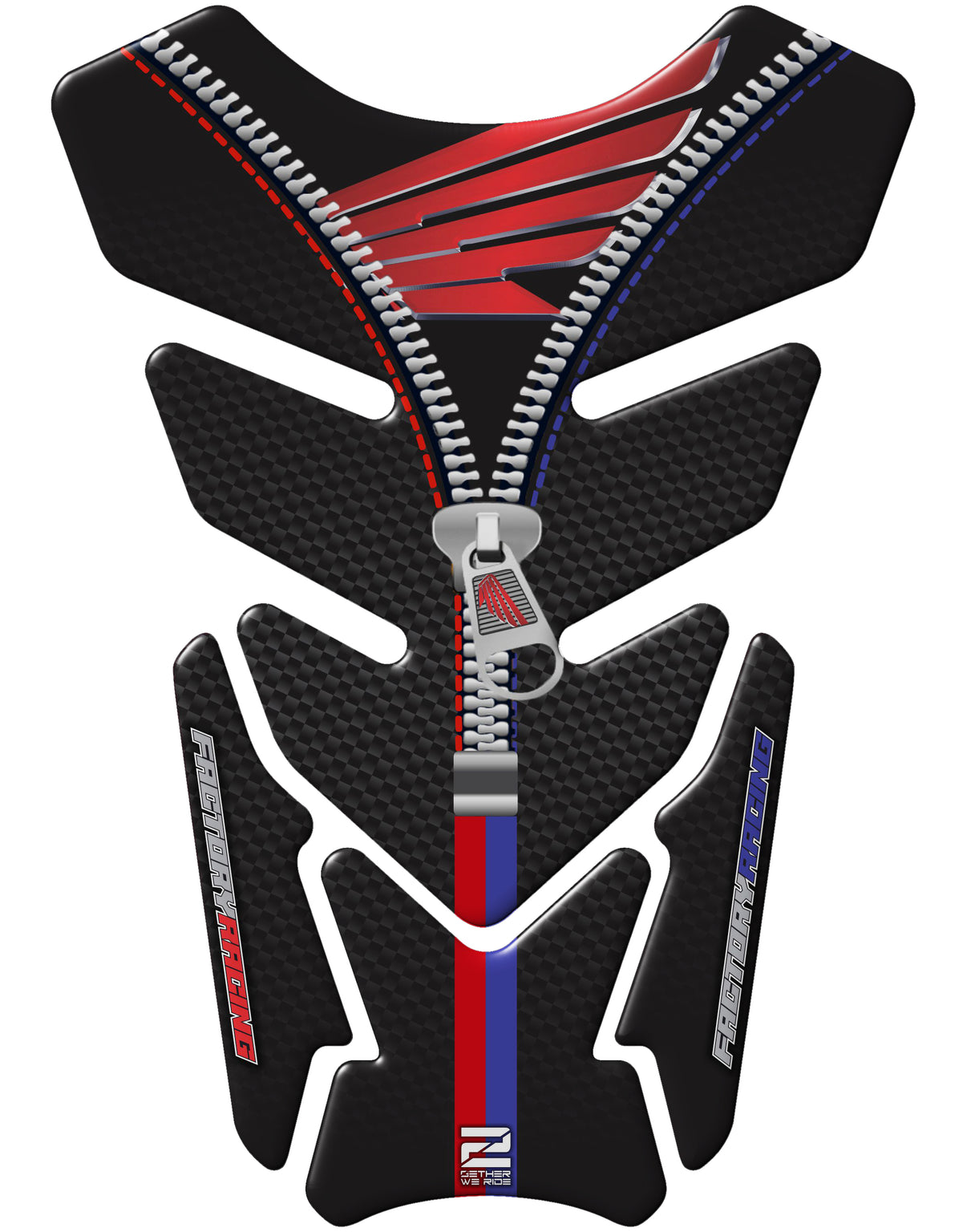 Honda Motor Bike Tank Pad. Black Carbon Fibre Honda Motorcycle Tank Pa ...