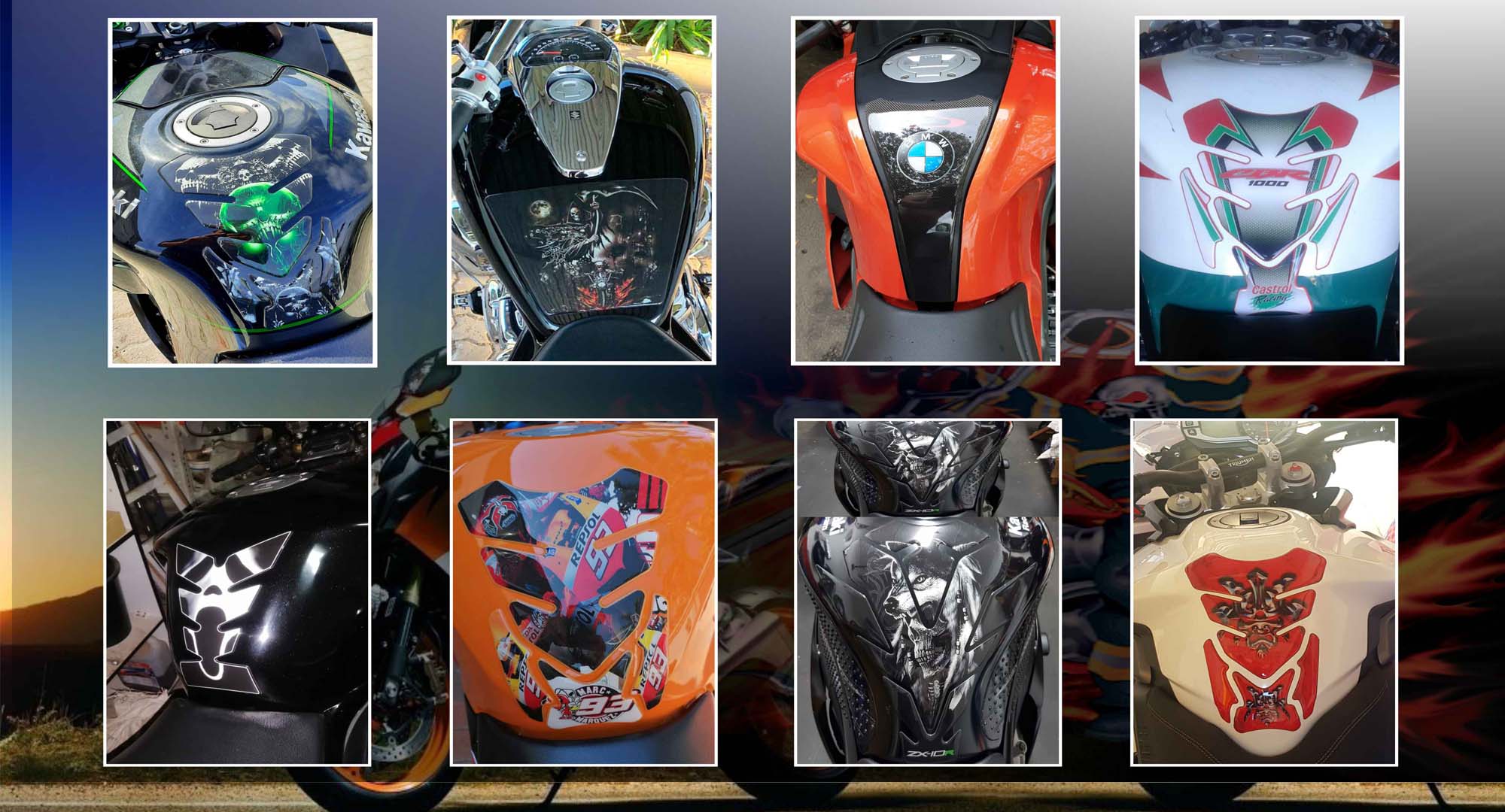 Custom Machines - Motor Bike Tank Pad Protectors Distributors ...