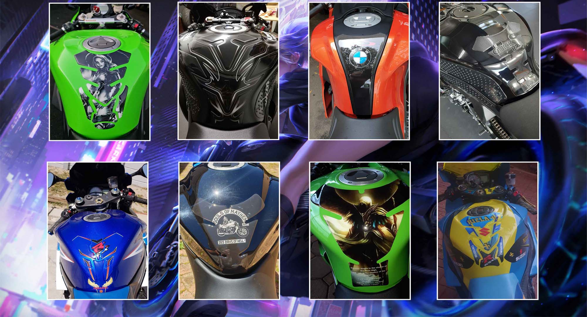 Custom Machines - Motor Bike Tank Pad Protectors Distributors ...