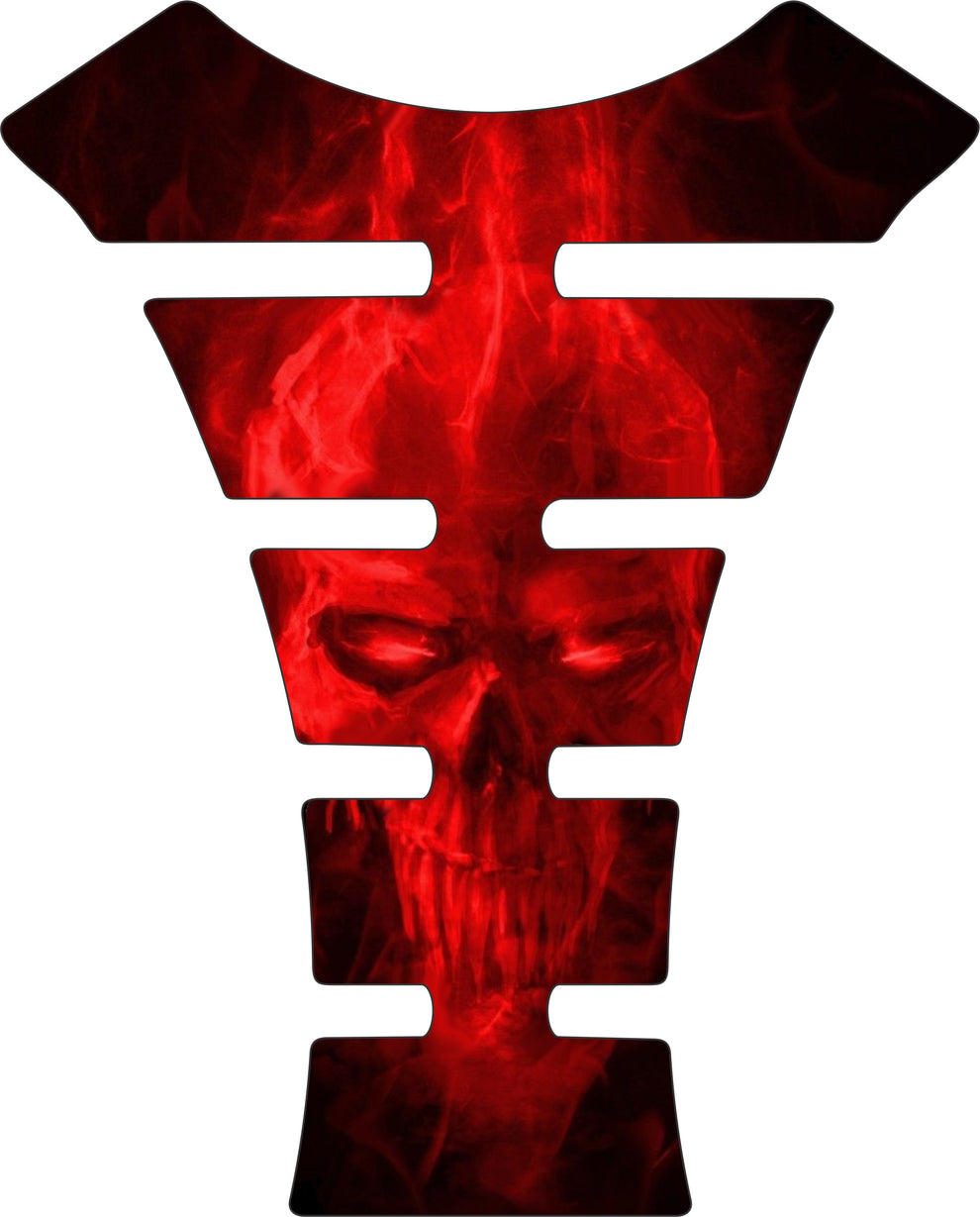 Universal Fit Red Fiery Skull Tank Pad – custommachines